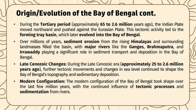 Topography and sediments of the floor of the Bay of Bengal | PDF ...