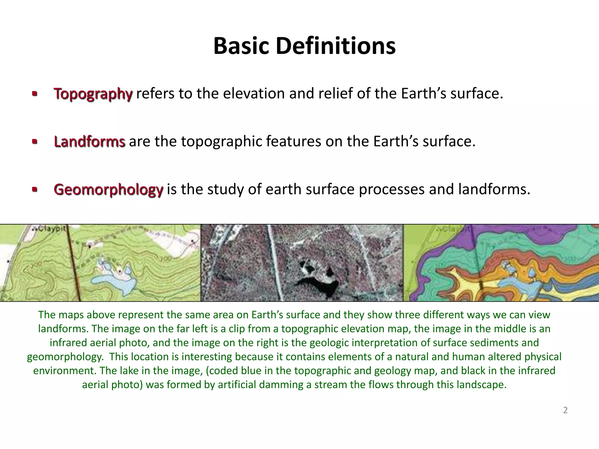 Topography, landform and geomorphology-Geomorhology Chapter | PPTX