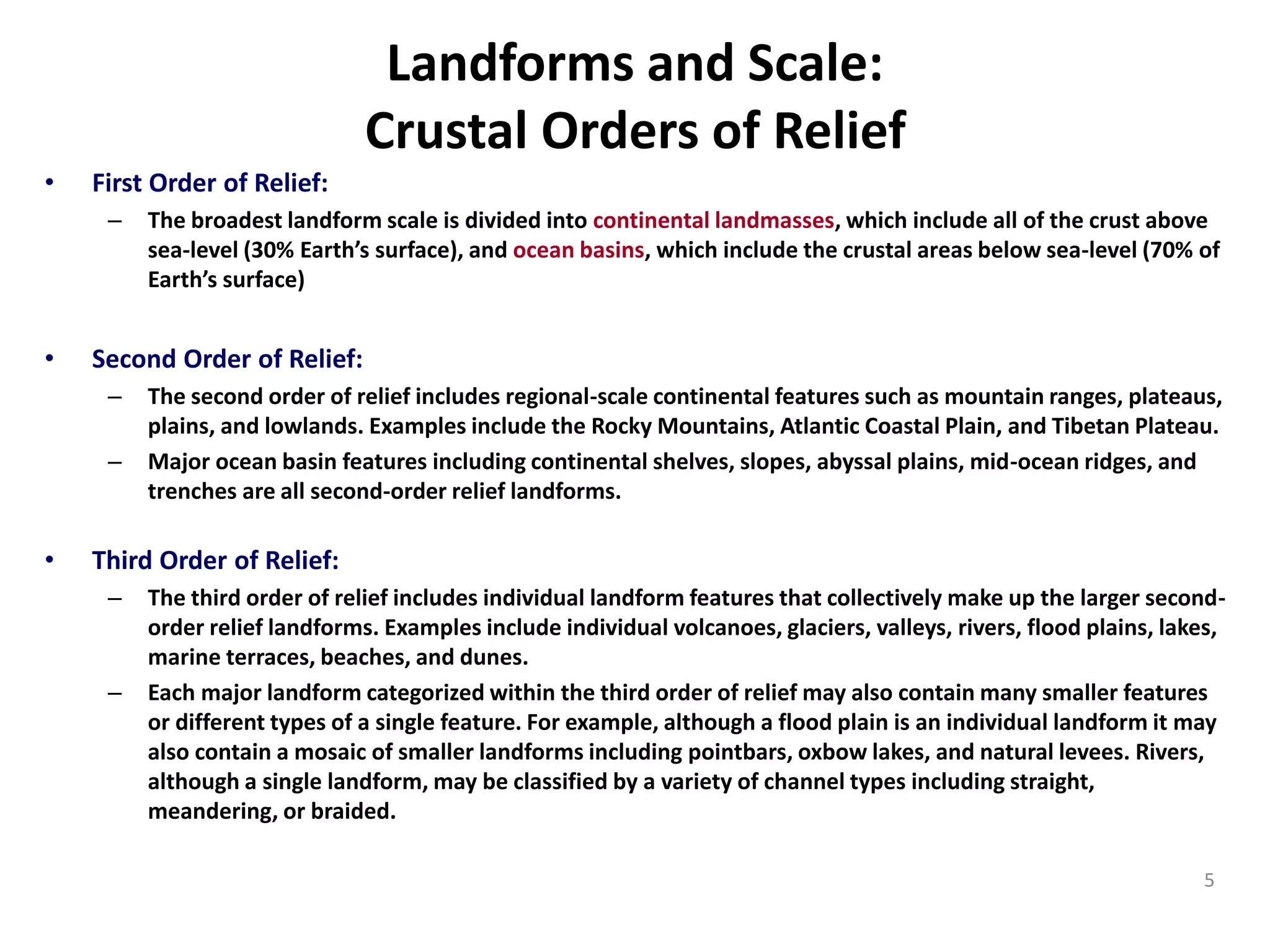 Topography, landform and geomorphology-Geomorhology Chapter | PPTX