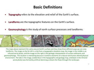 Topography, landform and geomorphology-Geomorhology Chapter | PPTX