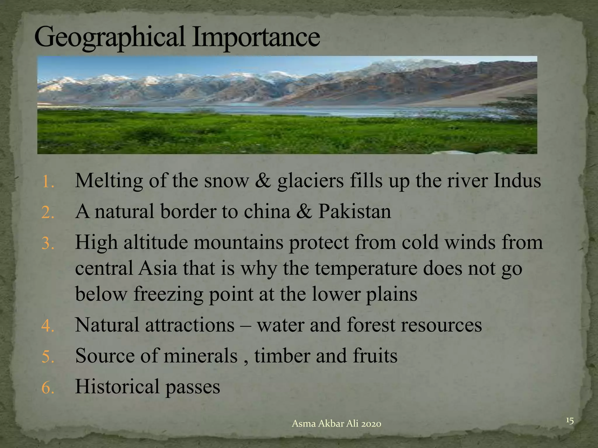 Topography of pakistan northern mountains | PPTX