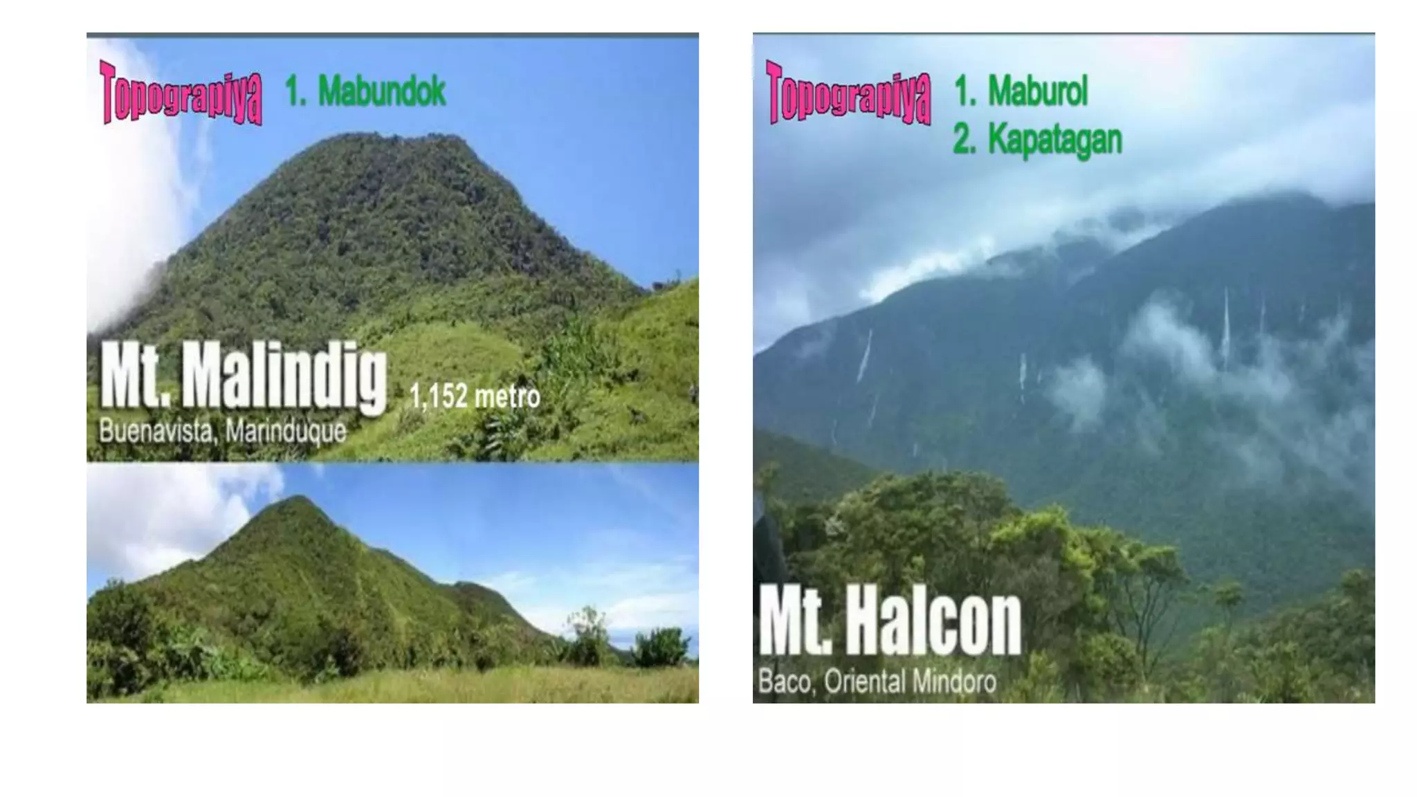 Topograpiya ng mga rehiyon sa luzon | PPTX