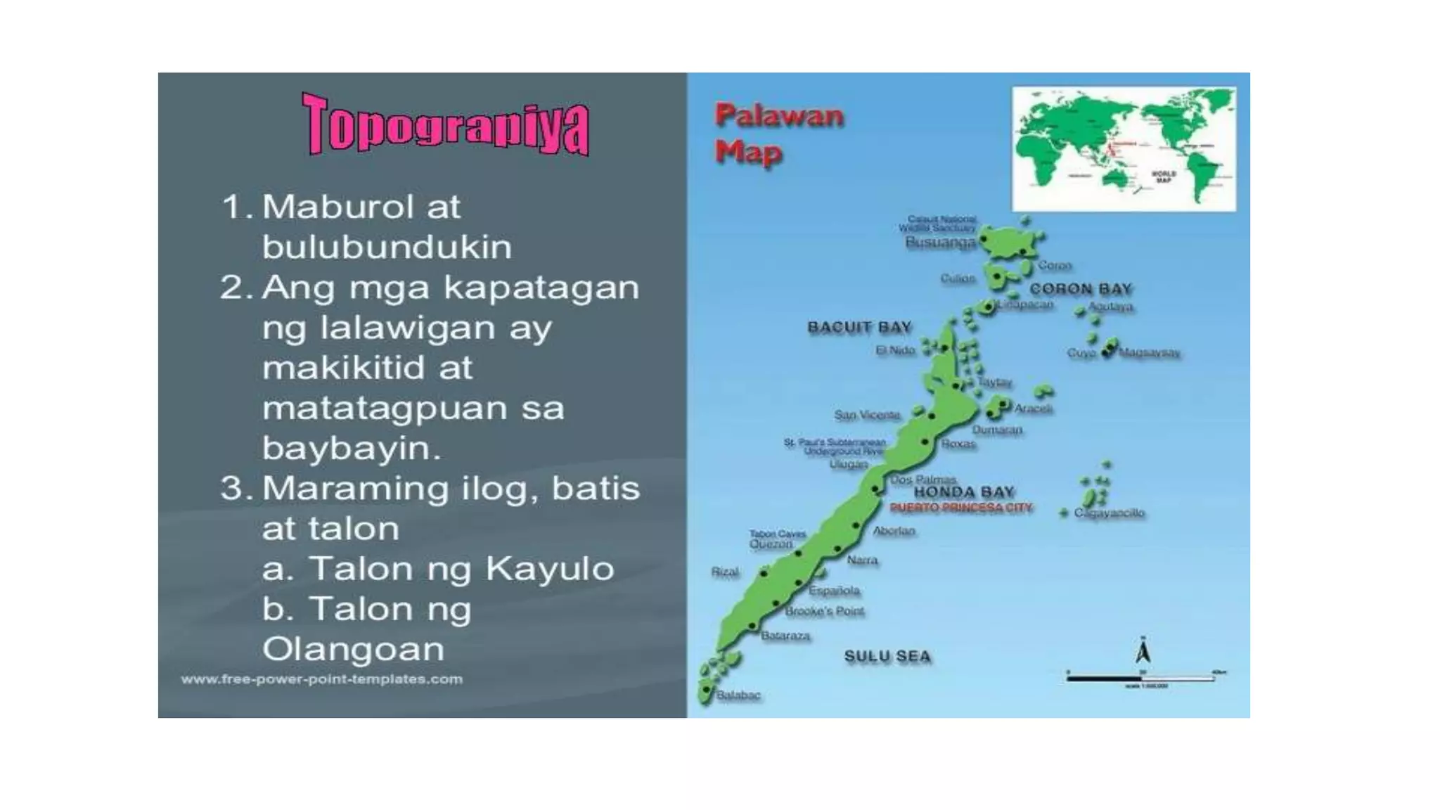 Topograpiya ng mga rehiyon sa luzon | PPTX