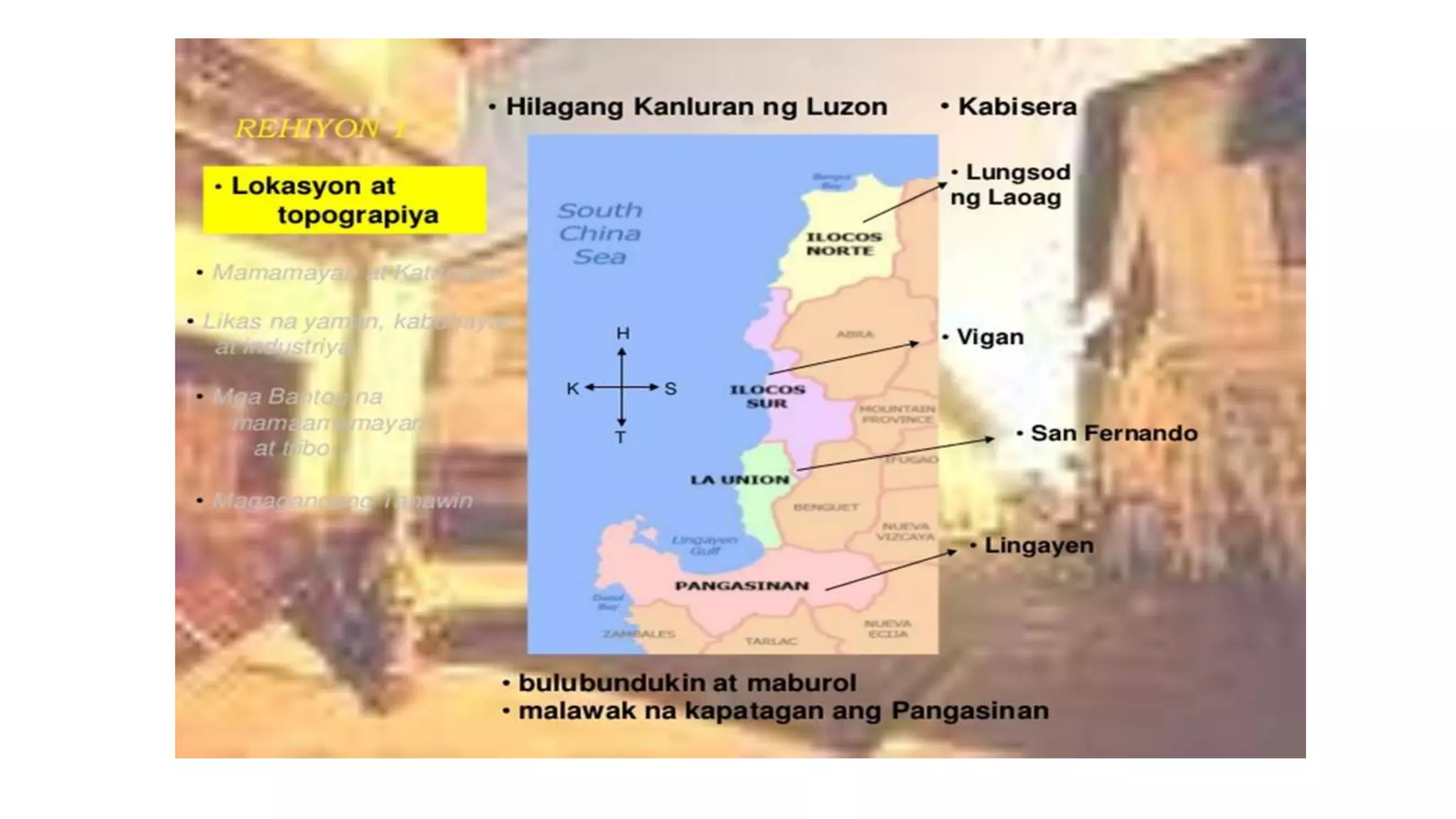 Topograpiya ng mga rehiyon sa luzon | PPTX