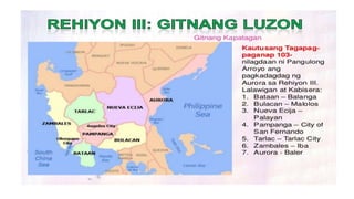 Topograpiya ng mga rehiyon sa luzon | PPTX