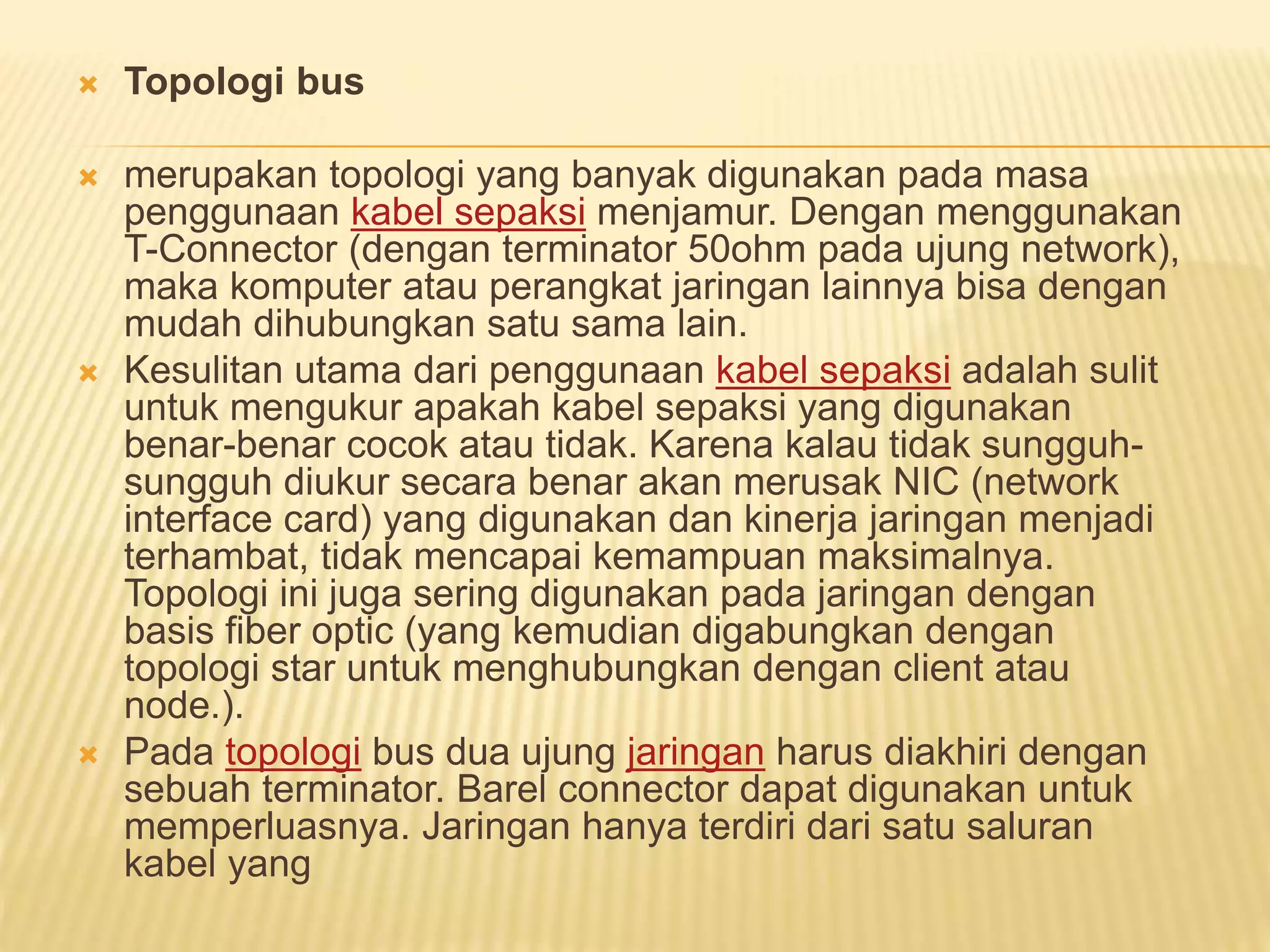 Topologi bus | PPTX