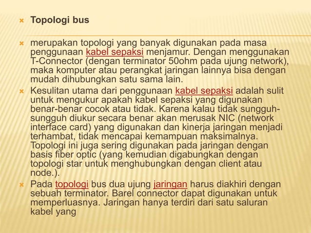 Topologi bus | PPTX