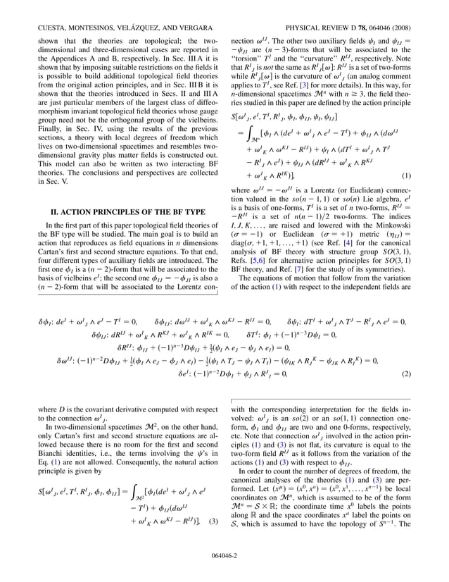 Topological Field Theories In N Dimensional Spacetimes And Cartans Equations Pdf