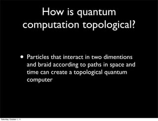 Topological quantumcomputation | PDF