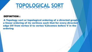 Topological sort | PPTX | Graphics Software | Computer Software and Applications