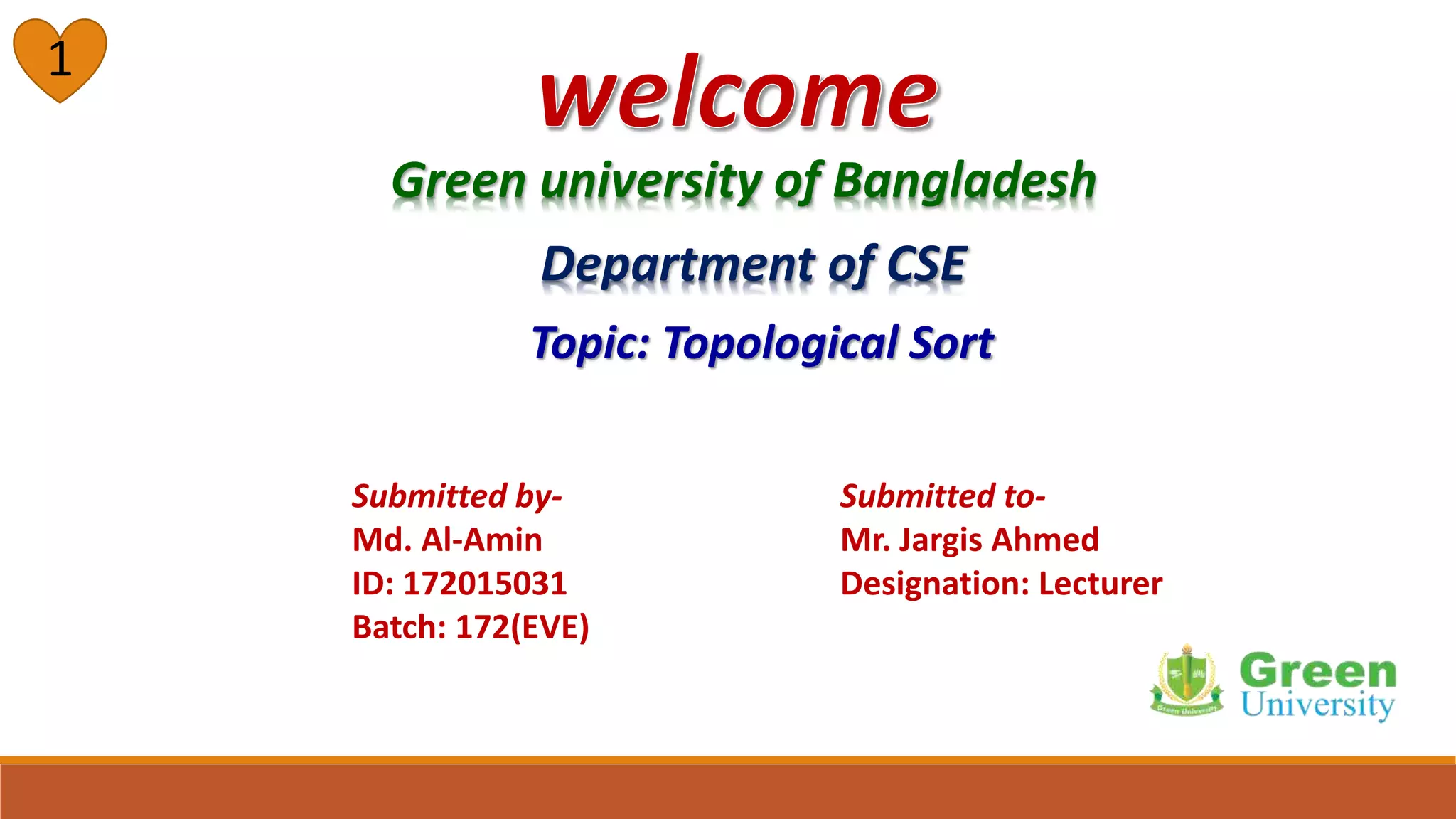 Topological Sort | PPT