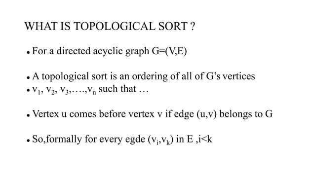 Topological Sort Ppt