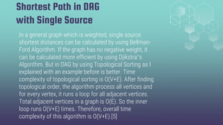 Topological Sort and Shortest Path in Directed Acyclic Graph with ...