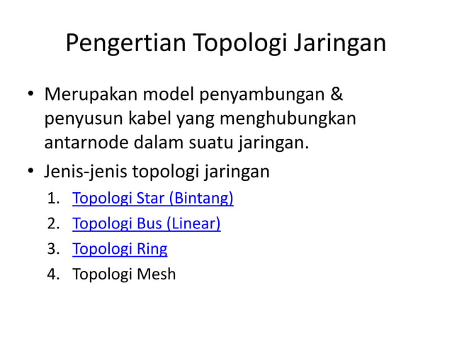 Topologi jaringan | PPTX