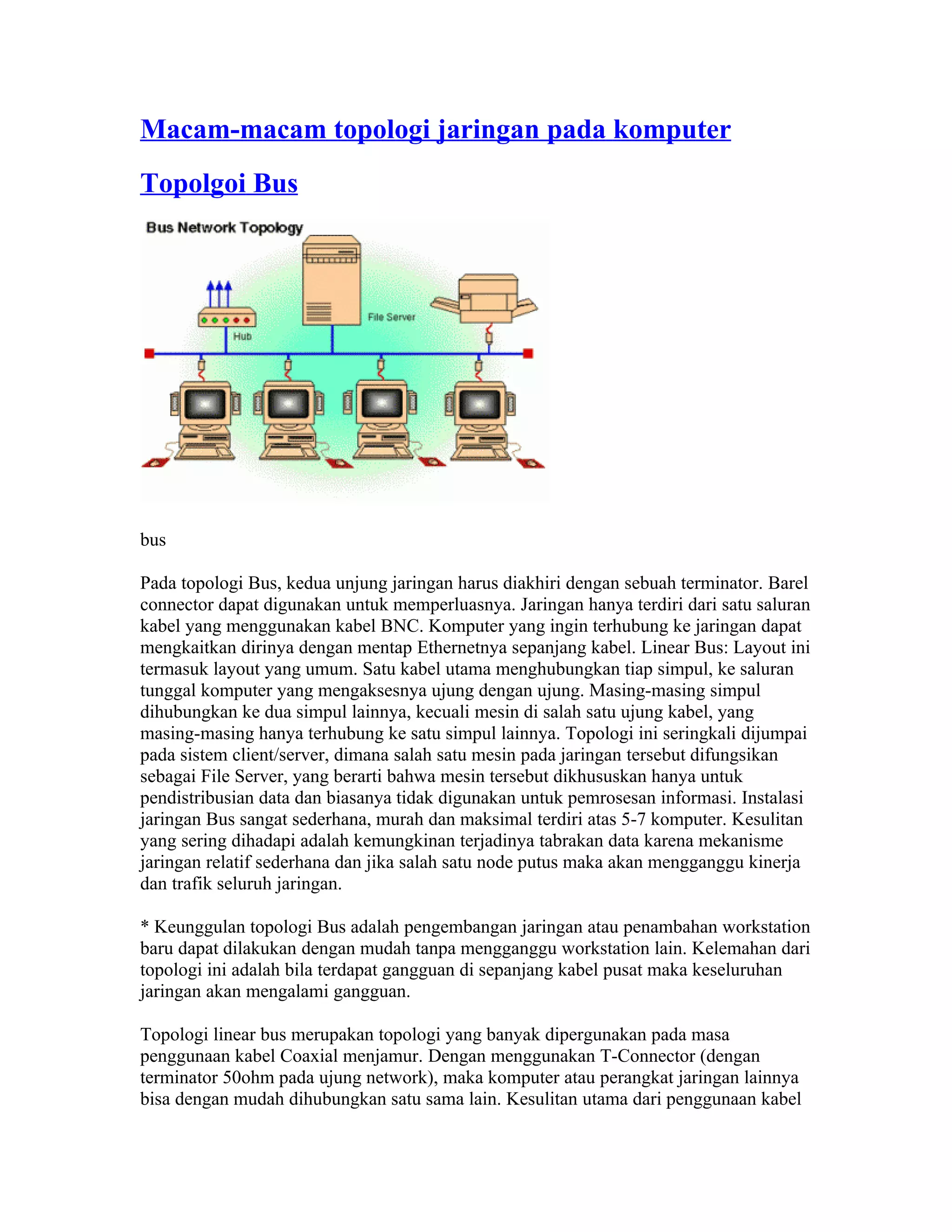 Topologi jaringan komputer | DOC