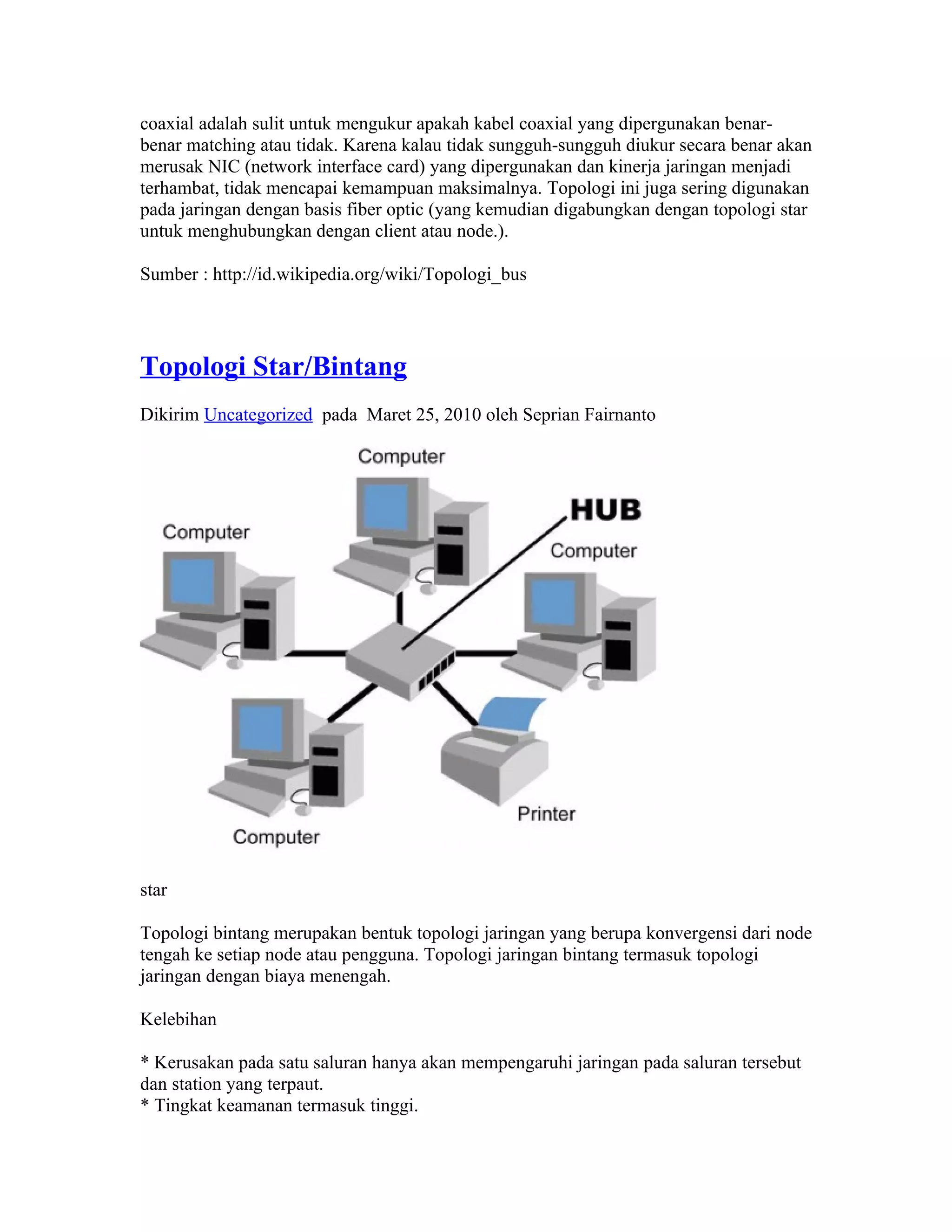 Topologi jaringan komputer | DOC