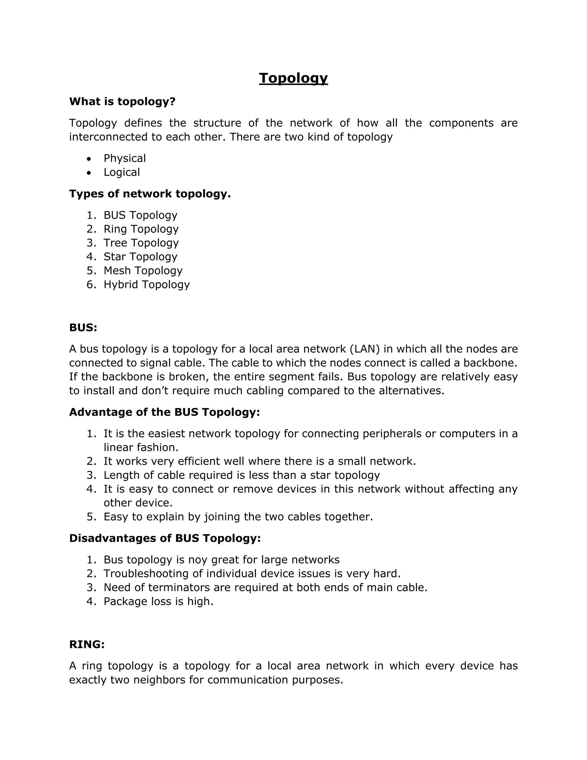 Network Topology | PDF
