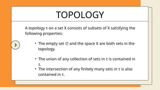 Topology for Master of Arts in Education (MAEd) major in Mathematics ...