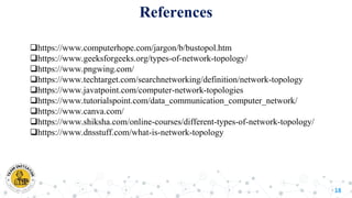 Computer Network Topology:( Bus,Star,Ring,Mesh,Tree) | PPTX