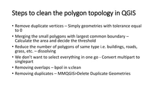 Topology Errors and Cleaning | PPTX