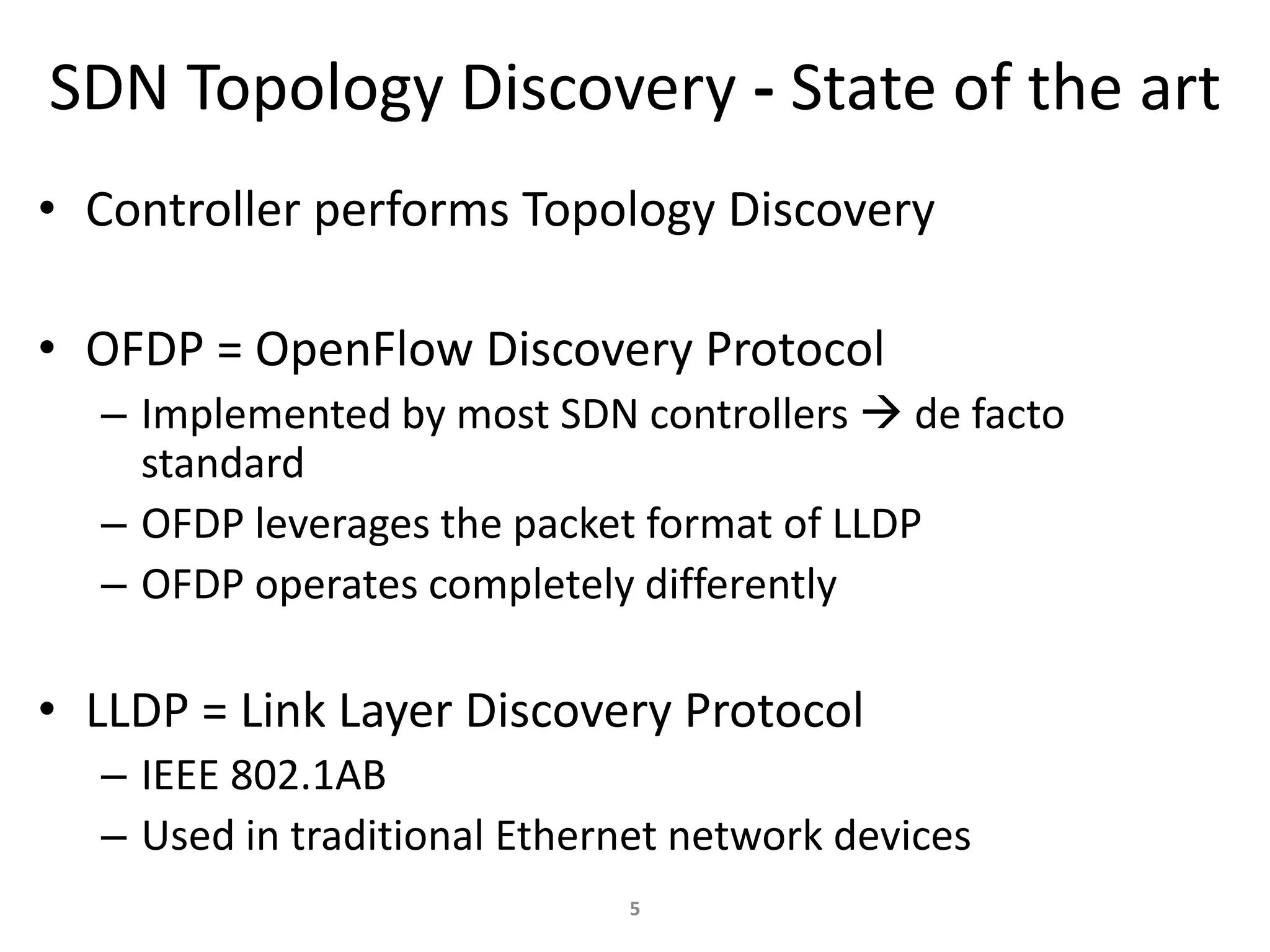 Efficient Topology Discovery in Software Defined Networks | PPTX