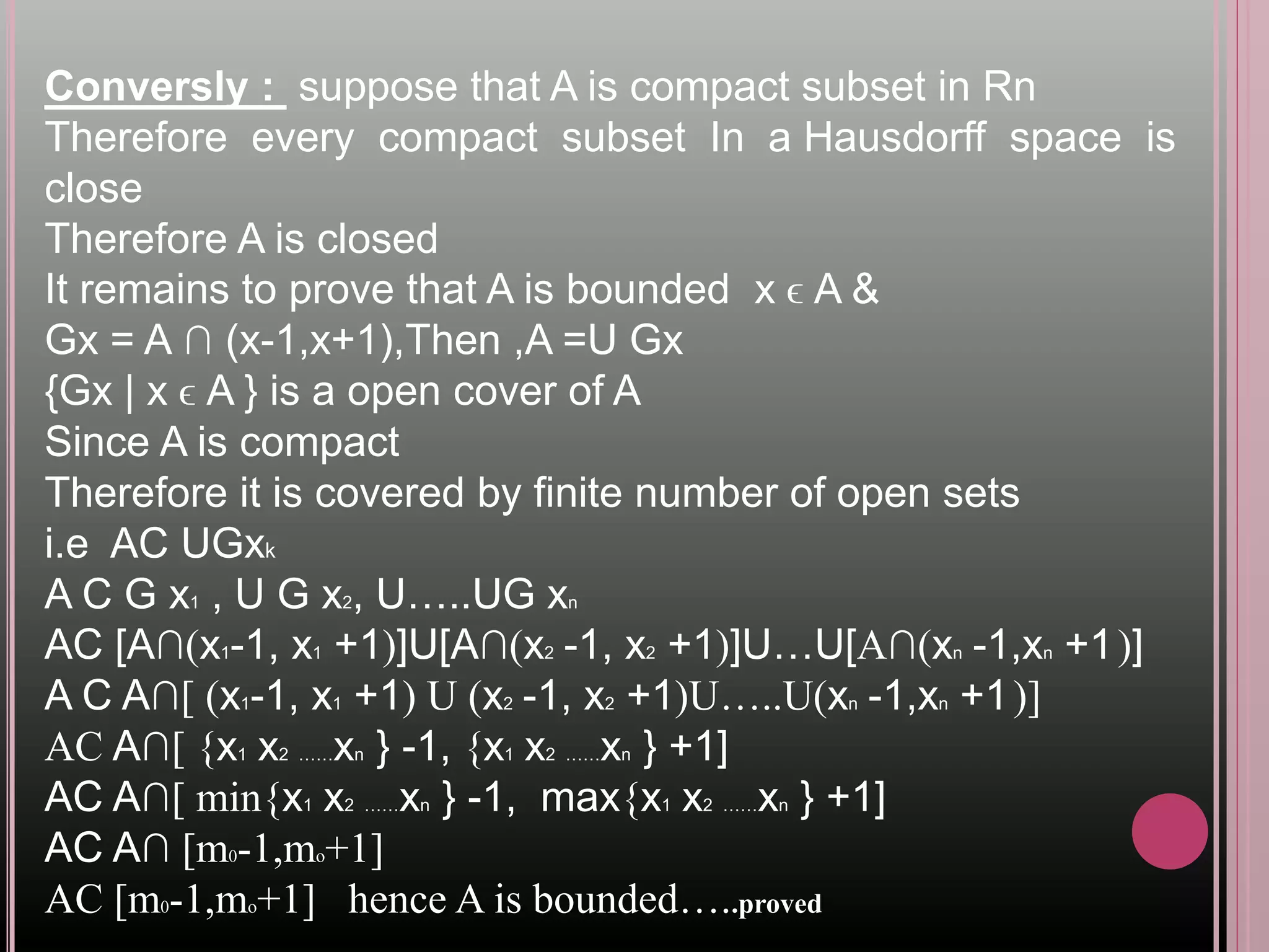 Topology M Sc 2 Semester Mathematics Compactness Unit 4 Pptx