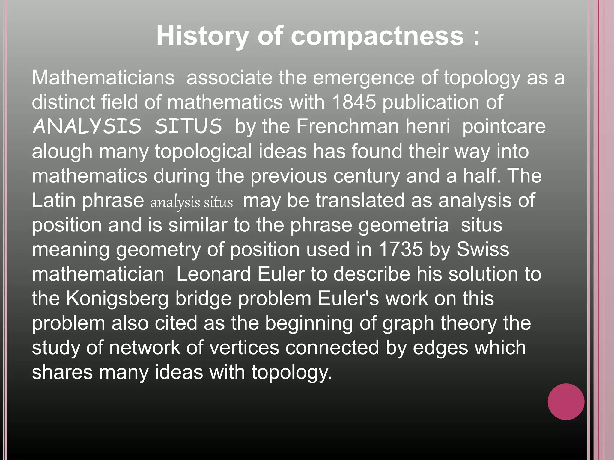 Topology Msc 2 Semester Mathematics Compactness Unit 4 Pptx
