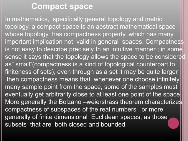 Topology M Sc 2 Semester Mathematics Compactness Unit 4 Pptx