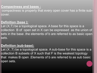 Topology M.Sc. 2 semester Mathematics compactness, unit - 4 | PPTX