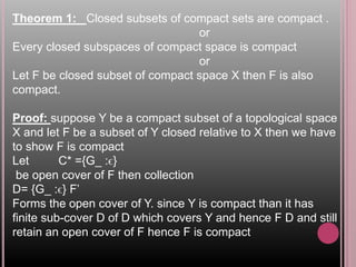 Topology M.Sc. 2 semester Mathematics compactness, unit - 4 | PPT