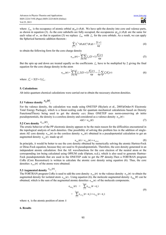 Topology of charge density from pseudopotential density functional theory calculations