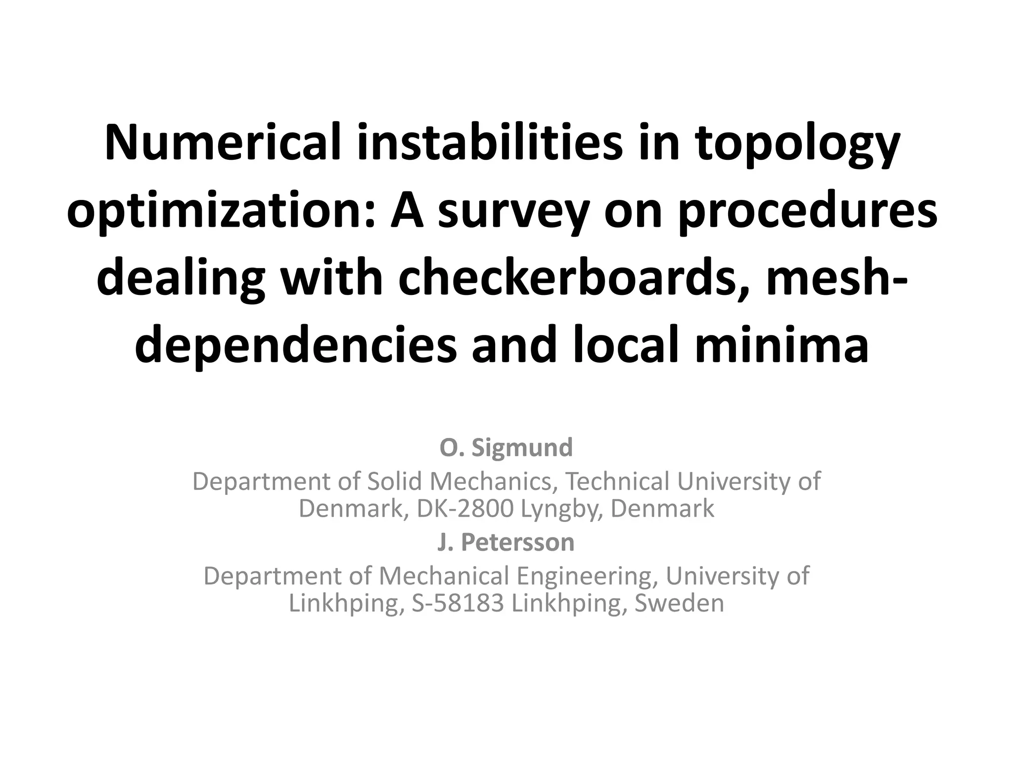 Topology optimization2 for sir | PPTX