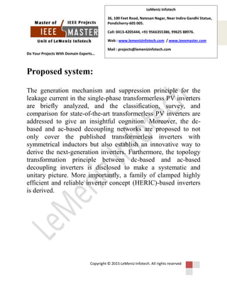 Topology review and derivation methodology of single phase ...