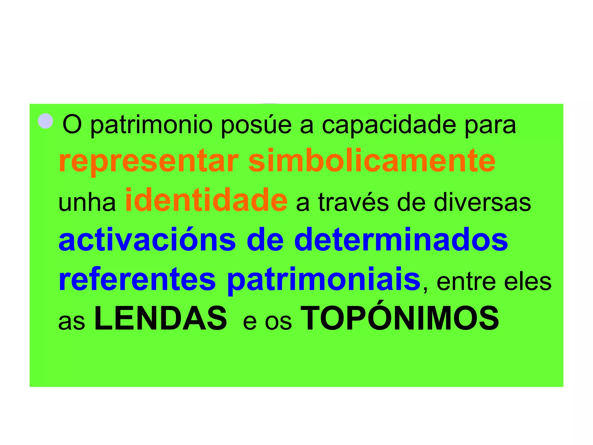 Toponimia. Unha introdución con exemplos | PPT