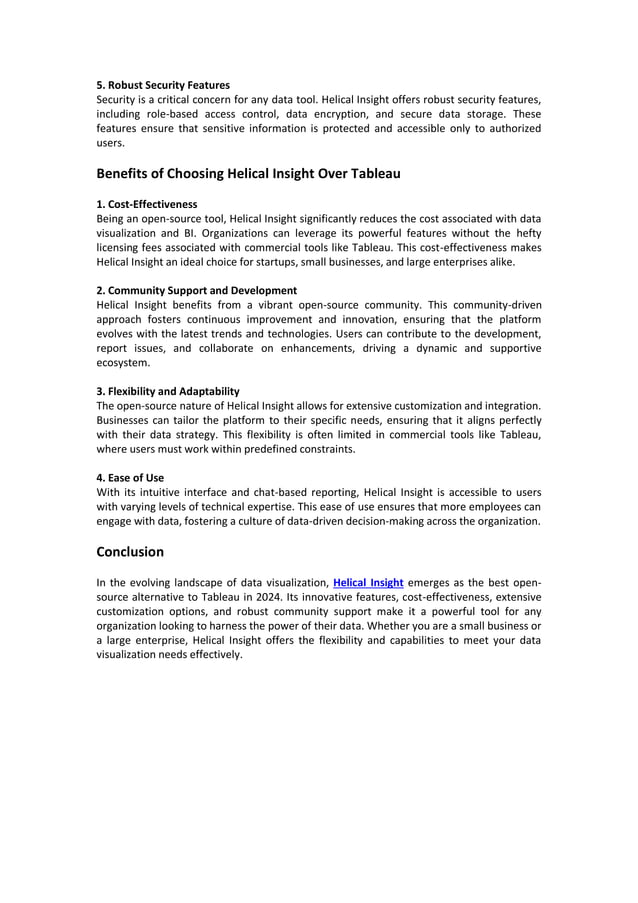 Top Open Source Alternative To Tableau For Data Visualization In 2024pdf