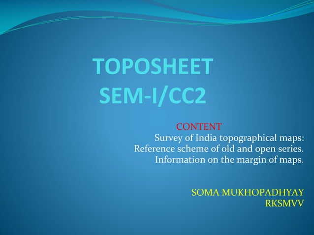 Toposheet. toposheet Topo sheet topsheet | PDF | Geography | Science
