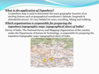 Toposheet. toposheet Topo sheet topsheet | PDF | Geography | Science
