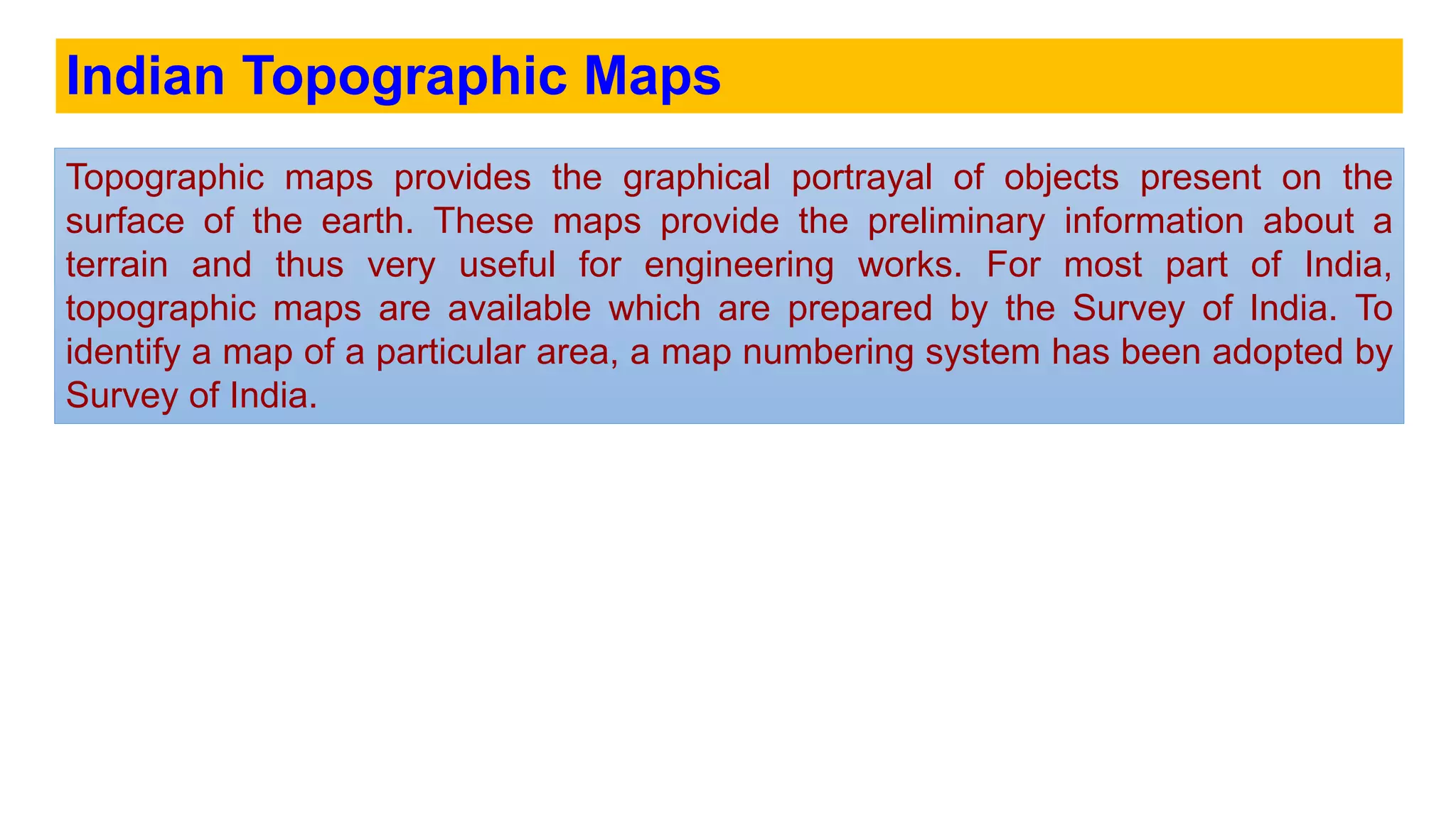 Toposheet indexing . | PPTX