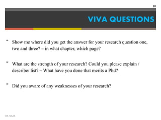 Common PhD viva Question | PPTX