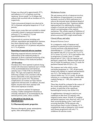 Topotecan 1 mg concentrate for solution for infusion smpc taj ...