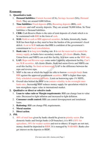 Topper rushikesh-reddy-upsc-prelims-quick-revision-material-clearias | PDF