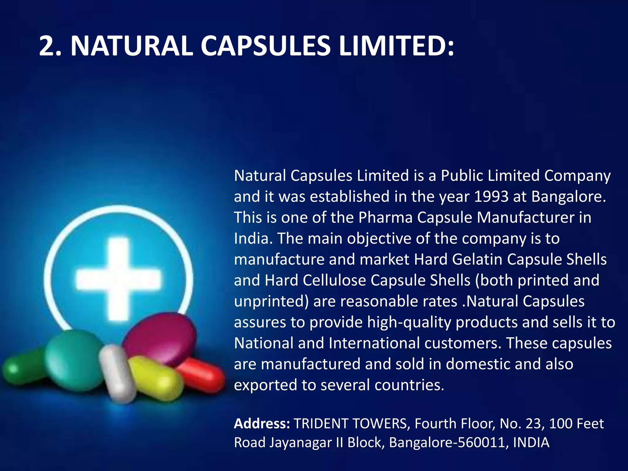 Top pharma capsule manufacturer in India | PPTX