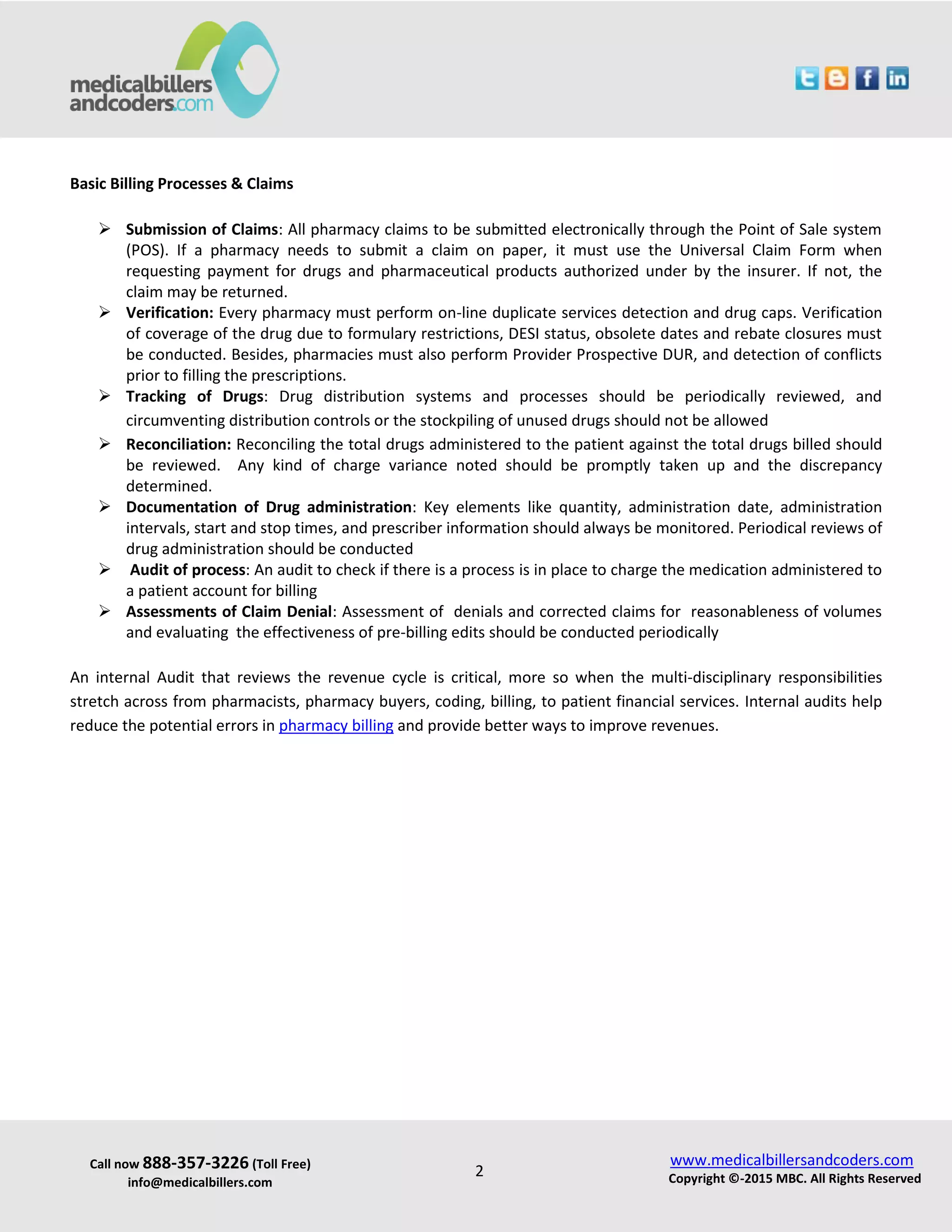 Top pharmacy billing guidelines | PDF