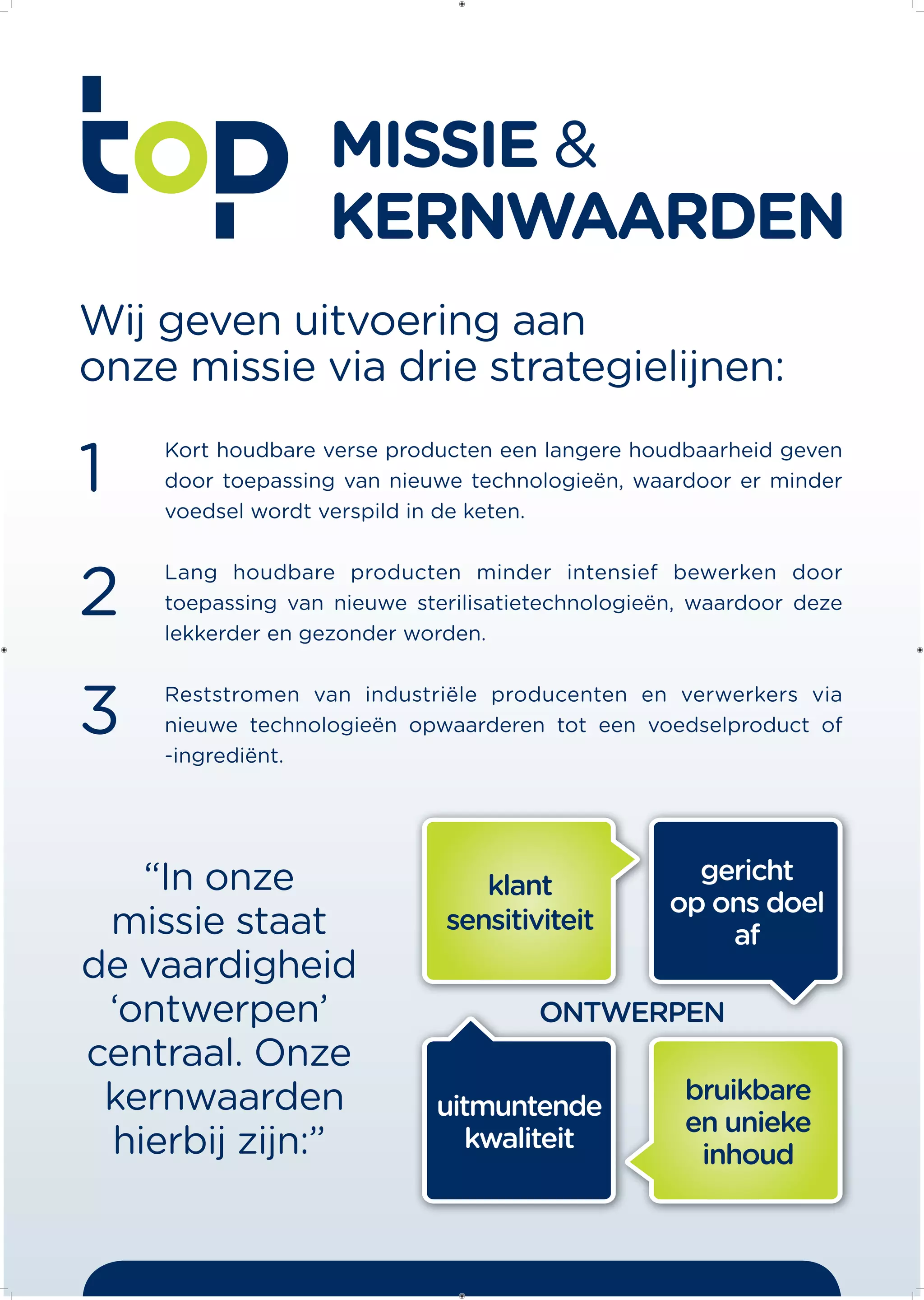 Missie & Kernwaarden TOP b.v. - 2013 (DUTCH) | PDF
