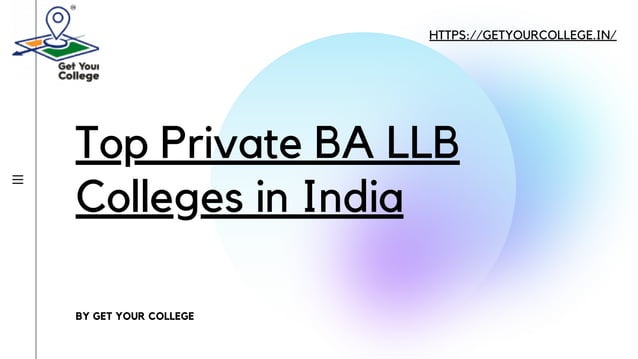 Top Private BA LLB Colleges in India.pdf