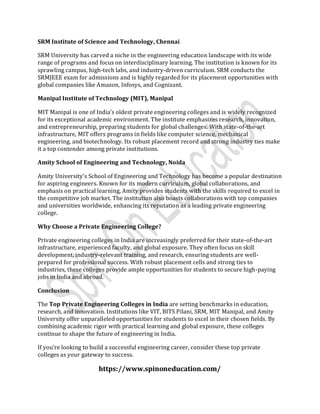 Top Private Engineering Colleges in India: A Guide to Excellence in ...