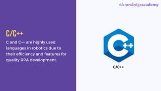 Top Programming Languages for RPA UiPath | The Knowledge Academy | PDF