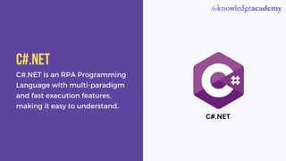 Top Programming Languages for RPA UiPath | The Knowledge Academy | PDF