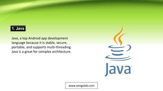 Top Programming Languages To Develop Native Android Apps | PPT