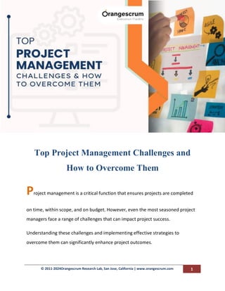Top Project Management Challenges and How to Overcome Them | PDF | Free ...